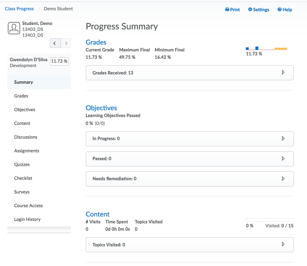 Class Progress – Teaching with Technology
